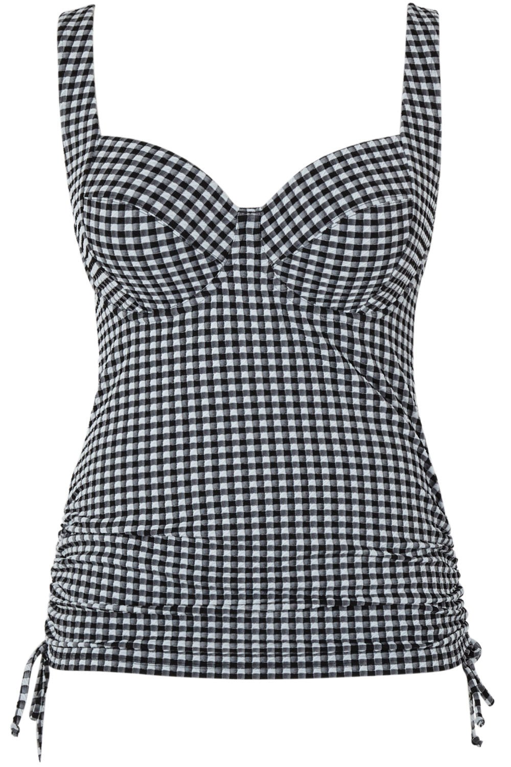 Panache Iris Balcony Tankini Top, Black/White
