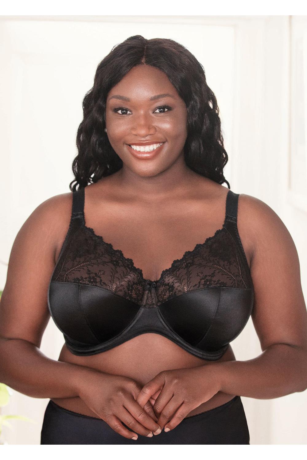 Goddess Cassie Banded Bra Black