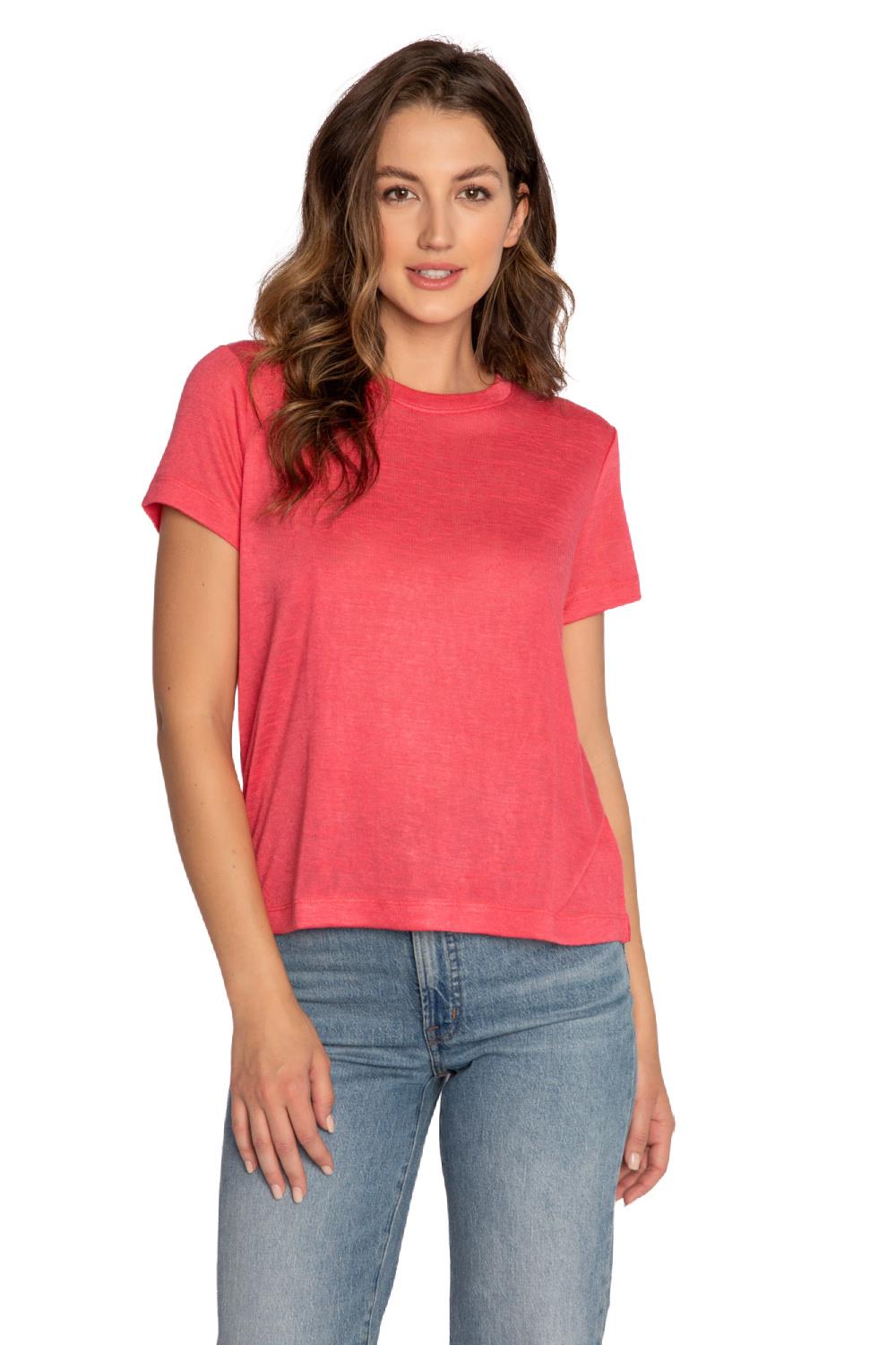 PJ Salvage Back To Basics Short Sleeve Top, Hot Pink